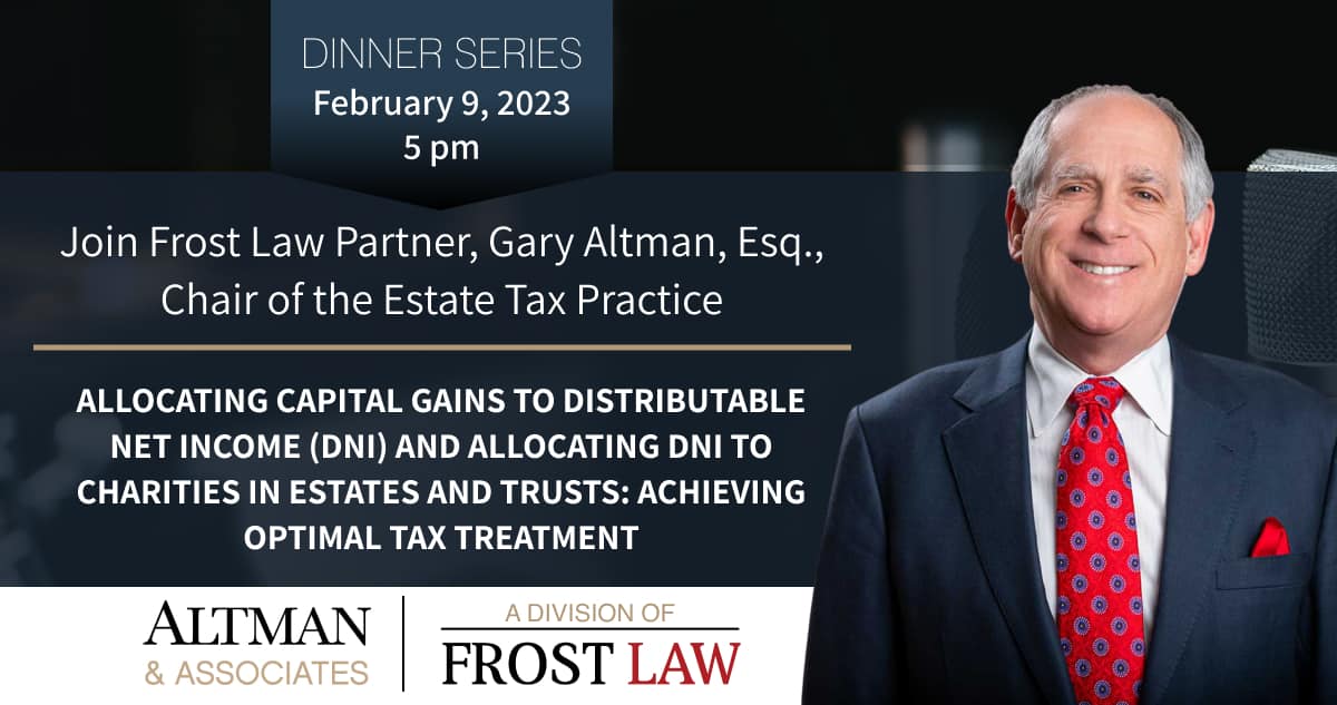 Gary Altman presenting on “Allocating Capital Gains to Distributable ... Gary Altman presenting on “Allocating Capital Gains to Distributable ...
