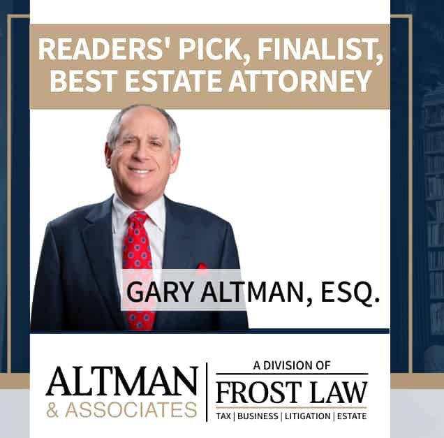 Gary Altman Named Finalist in Best of Bethesda 2023 - Estate Attorney