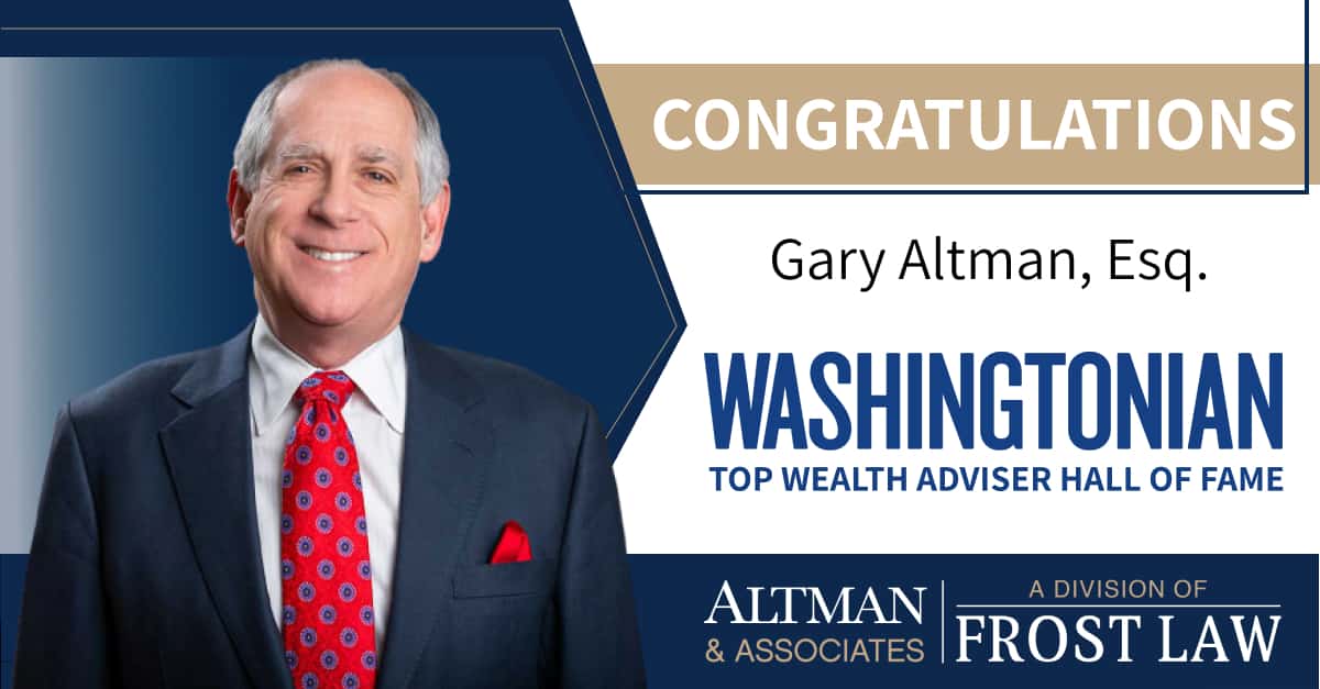 Gary Altman named Washingtonian's Top Wealth Adviser Hall of Fame for ...